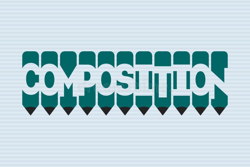 Composition Text with Pen Symbol Creative Ideas Design Stock Vector ...