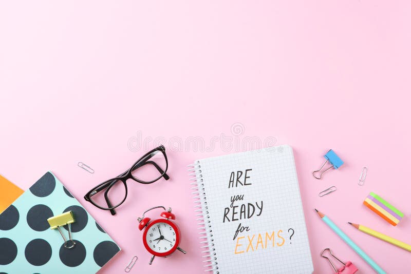 Composition on the Theme are You Ready for Exams Top View. Stock Photo ...