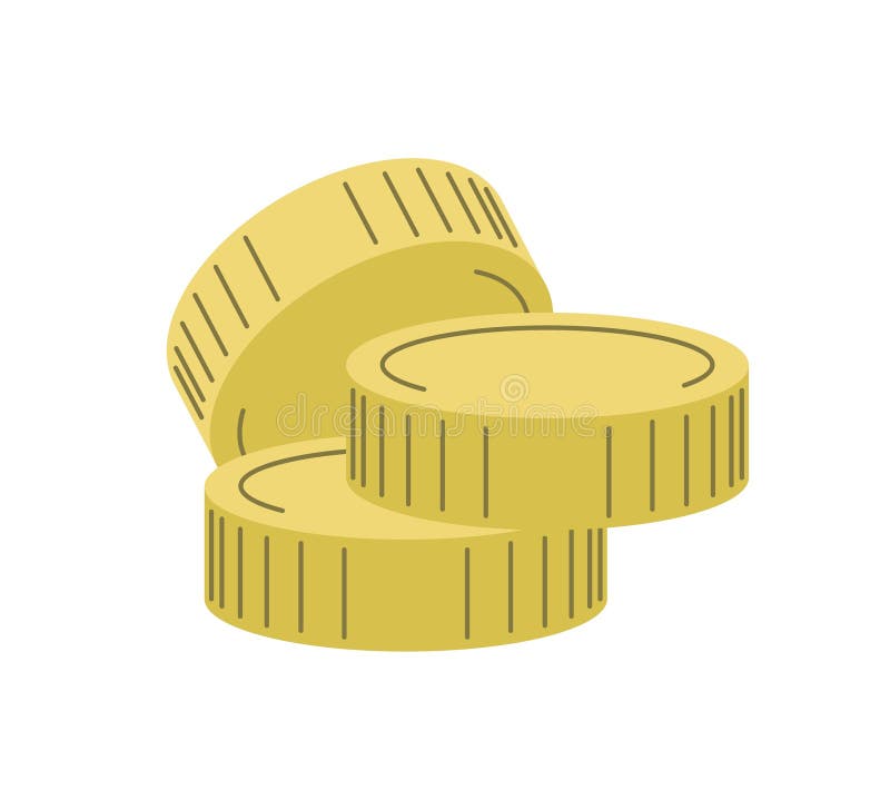 A Composition of Three Golden Coins or or Playing Tokens Stock ...