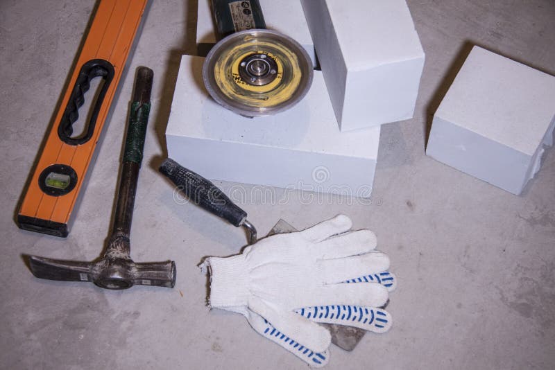 Composition Tools for the Construction and Repair of Buildings. Stock ...