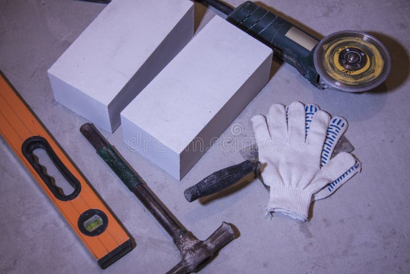 Composition Tools for the Construction and Repair of Buildings. Stock ...