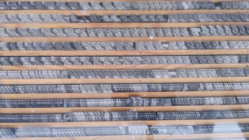 Composition Tray with Printing Types for Printer Machine Stock Photo ...