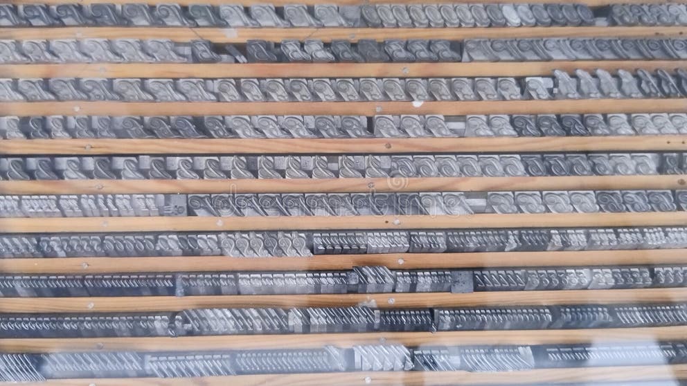 Composition Tray with Printing Types for Printer Machine Stock Photo ...