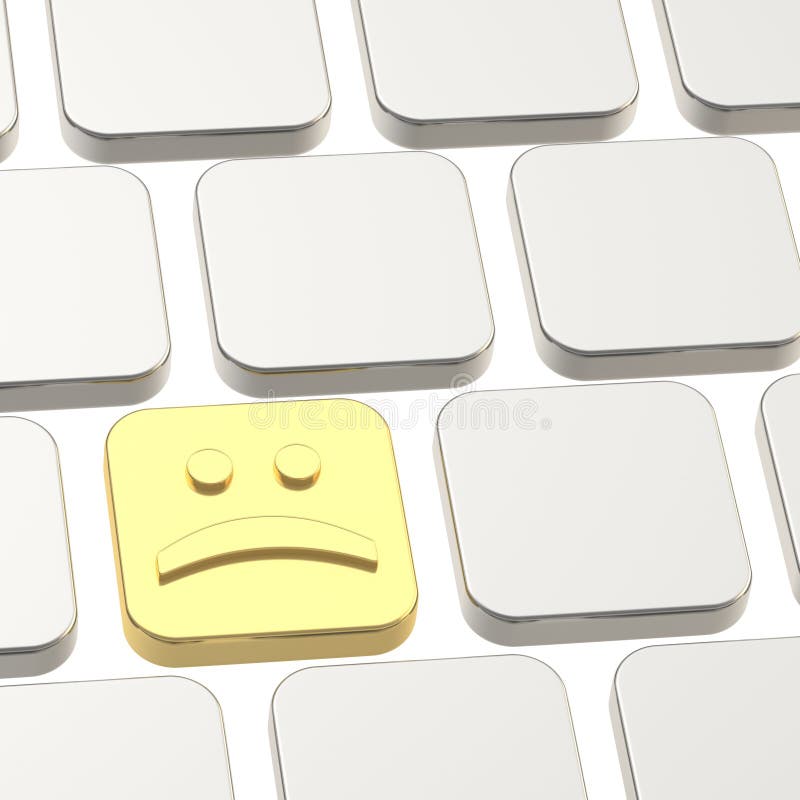 Composition Triste En Bouton De Clavier De Sourire Illustration Stock ...