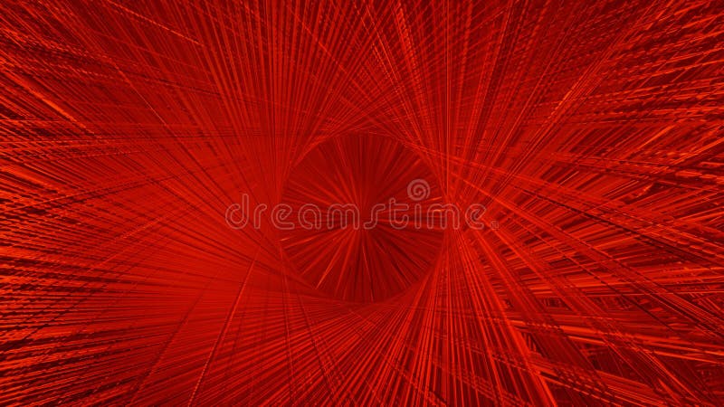 Composition of Two Abstract Objects in Red on a Dark Space Background ...