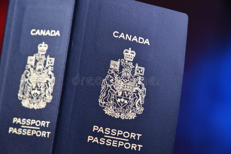 Composition with Two Canadian Passports Stock Image - Image of country ...