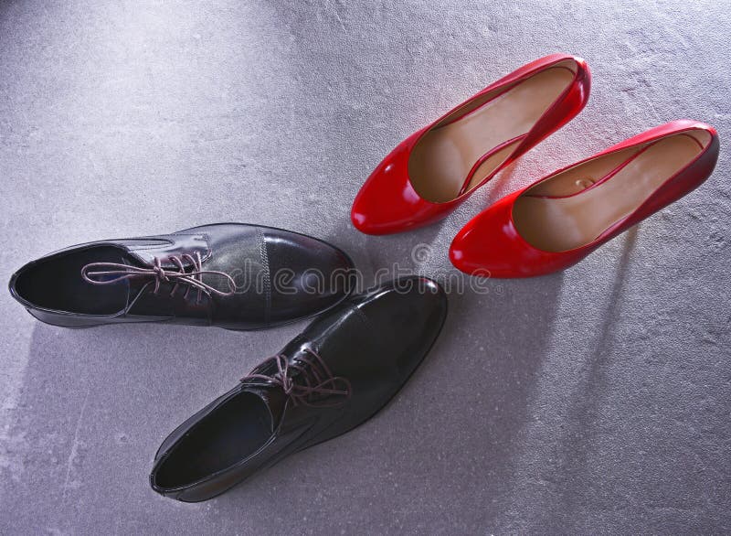 Composition with Two Pairs of Shoes Stock Image - Image of trendy ...
