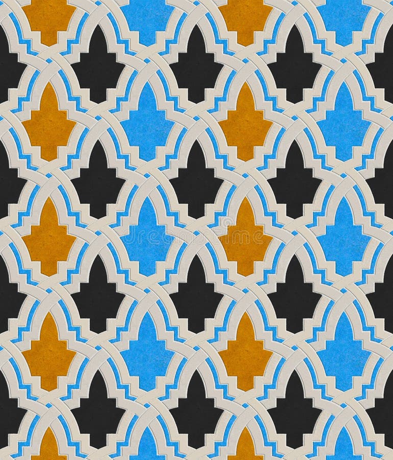 Composition of Typical Arabic Wall Decorations with Colored Ceramic ...