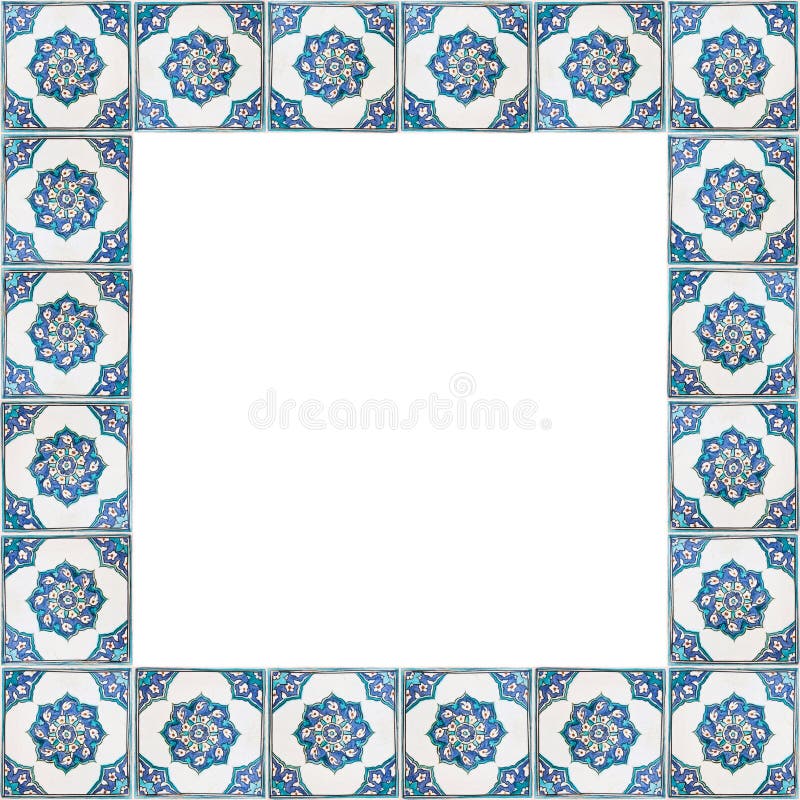 Composition of Typical Floral and Geometric Turkish Decorations with ...