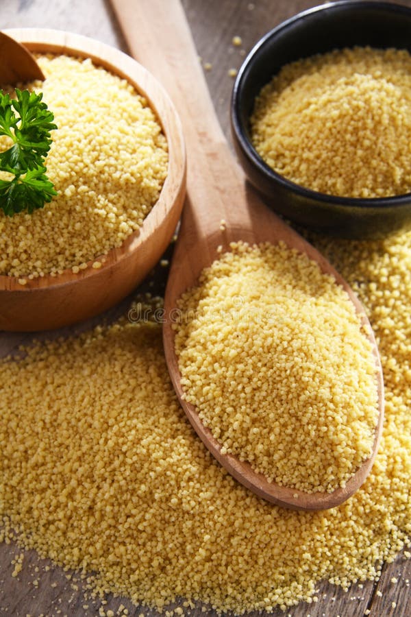 Composition with Uncooked Couscous Stock Image - Image of healthy ...
