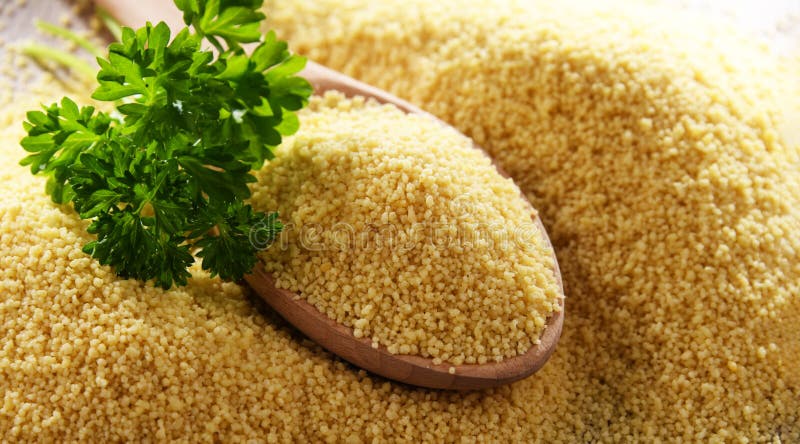 Composition with Uncooked Couscous Stock Photo - Image of protein ...