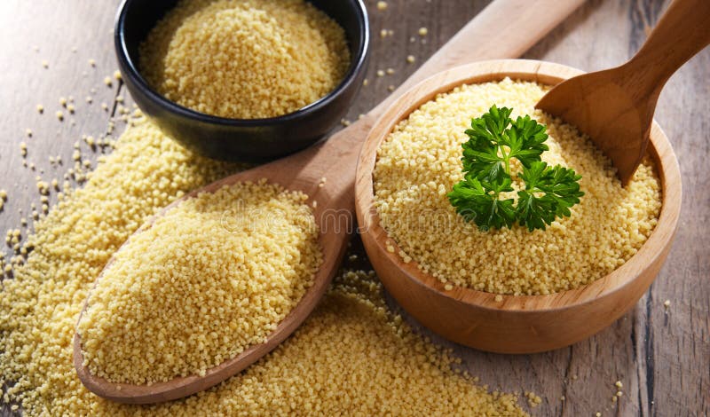Composition with Uncooked Couscous Stock Image - Image of ingredient ...