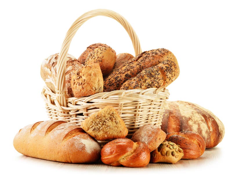 Composition with Variety of Baking Products on White Stock Photo ...