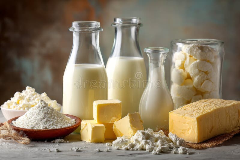 The Composition of Various Types of Dairy Products, Such As Cheese ...