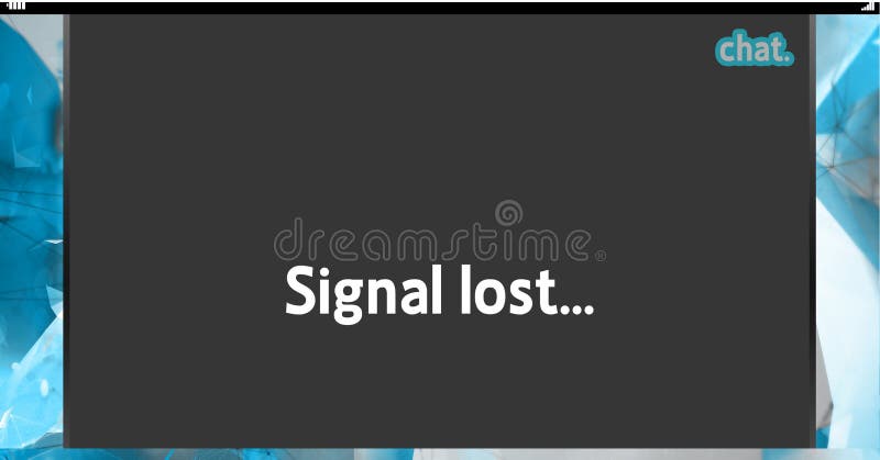 Composition of Video Call Interface Screen with Text Signal Lost Stock ...