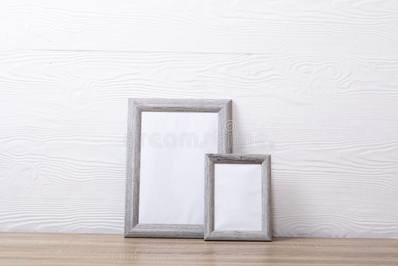 Composition of White Cards in Frames with Copy Space on White ...