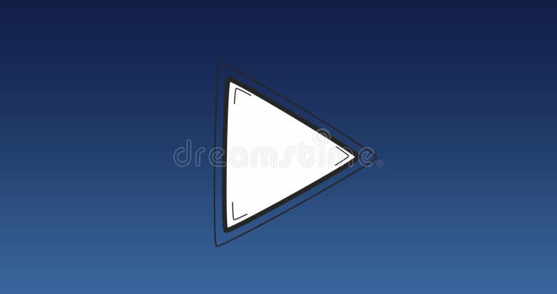 White Play Button Icon on Transparent Background. Flat Style. White ...