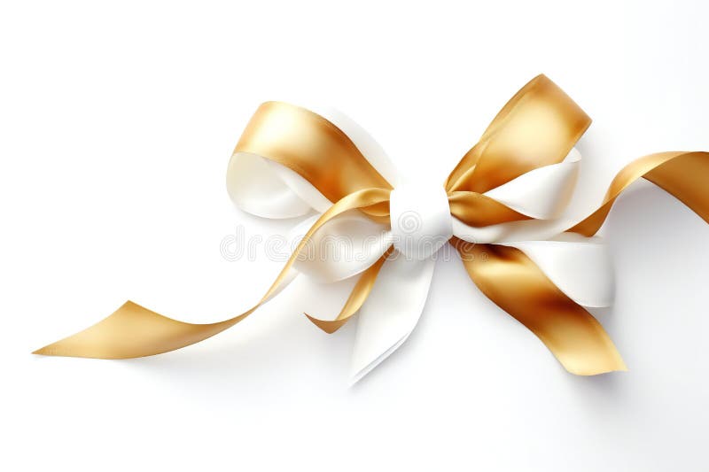 White Ribbon on White Background Abstract Banner with Empty Space Stock ...