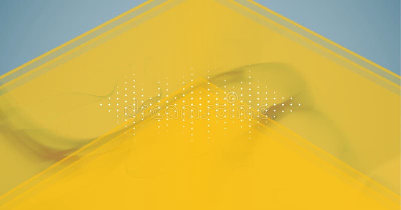 Composition of White Sound Frequency Level Meter Dots Over Yellow with ...