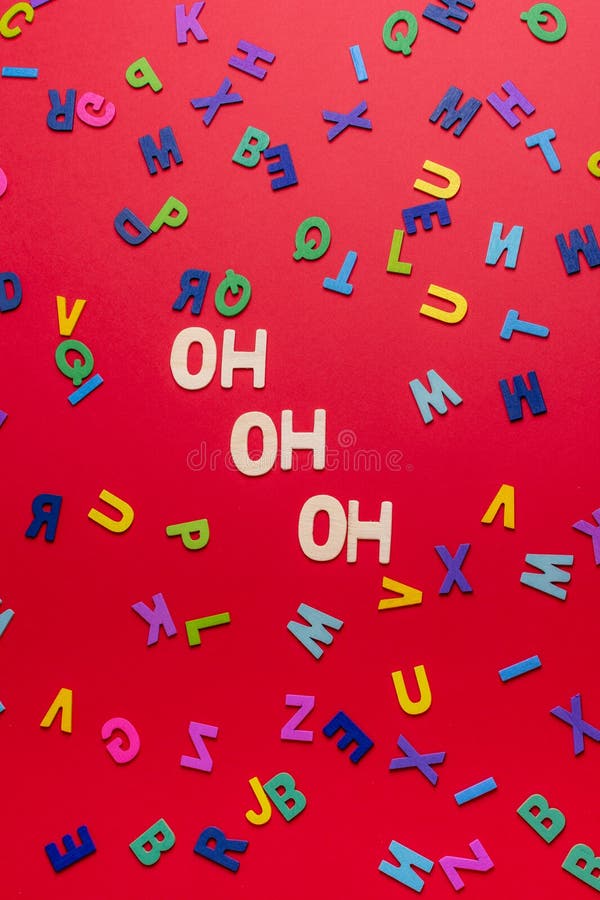 Composition with the Words Ho Ho Ho, on a Red Background Stock Photo ...