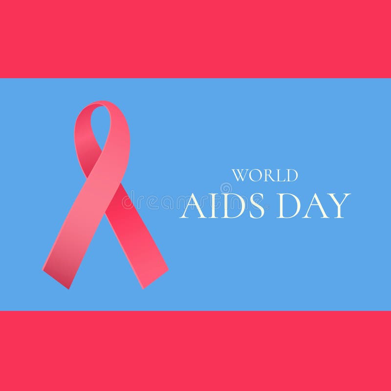Composition of World Aids Day Text Over Aids Ribbon Stock Illustration ...