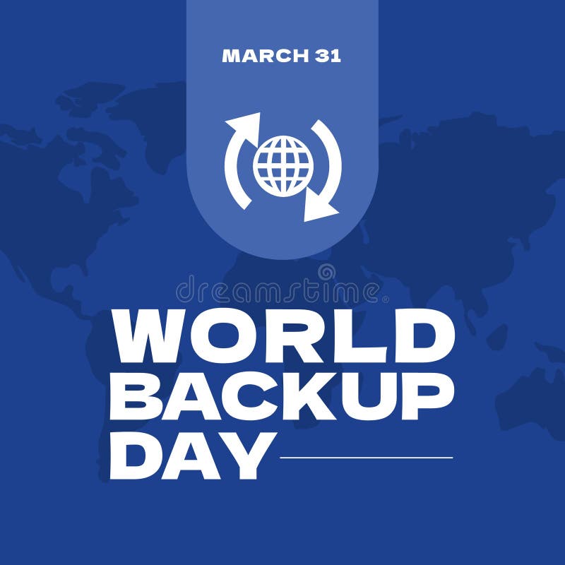 Composition of World Backup Day Text Over Globe and World Map Stock ...