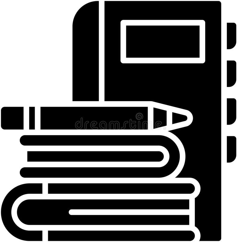 Composition Writing Icon, High School Related Vector Illustration Stock ...