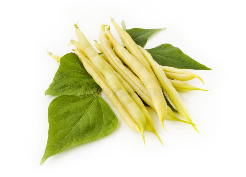 Composition of Yellow Beans with Leaves Stock Photo - Image of cooking ...