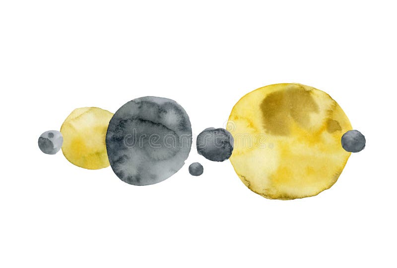 Composition Yellow Gray Spots Circles, Background Abstract, Texture ...