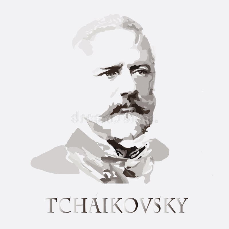 Compositore Pyotr Tchaikovsky Ritratto Di Vettore Illustrazione ... Compositore Pyotr Tchaikovsky Ritratto Di Vettore Illustrazione ...