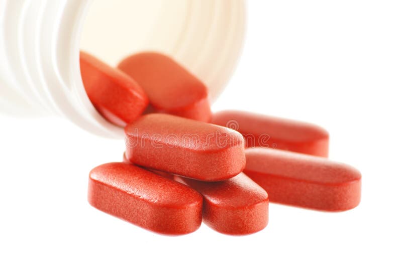 Composizione Con Le Pillole Della Droga Isolate Su Fondo Bianco ...