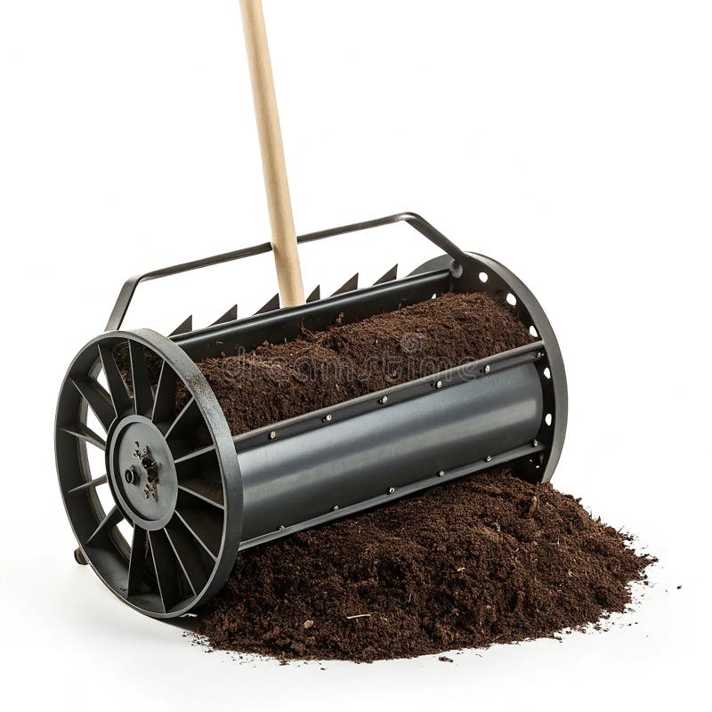 Compost Aerator on White Background Stock Illustration - Illustration ...