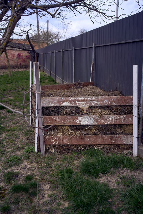 Compost Barrier, Home Processing of Organic Waste Stock Photo - Image ...
