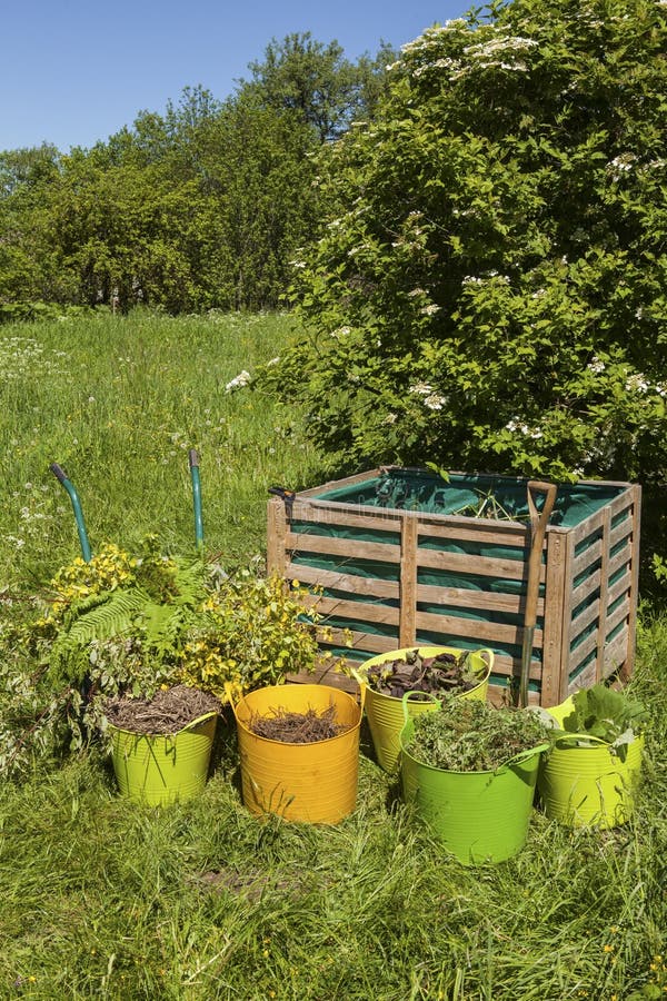 Composting in a Summer Garden Stock Image - Image of kitchen, earth ...