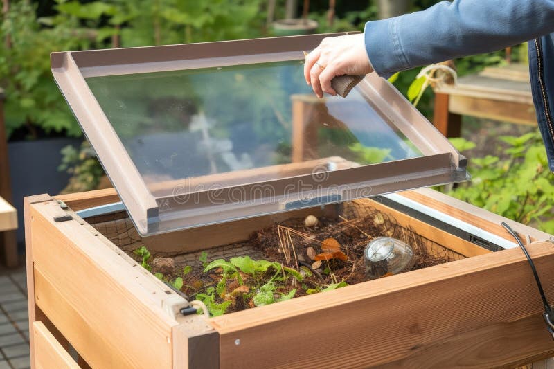 Compost Bin with Clear Lid, Allowing You To See Composting Process in ...