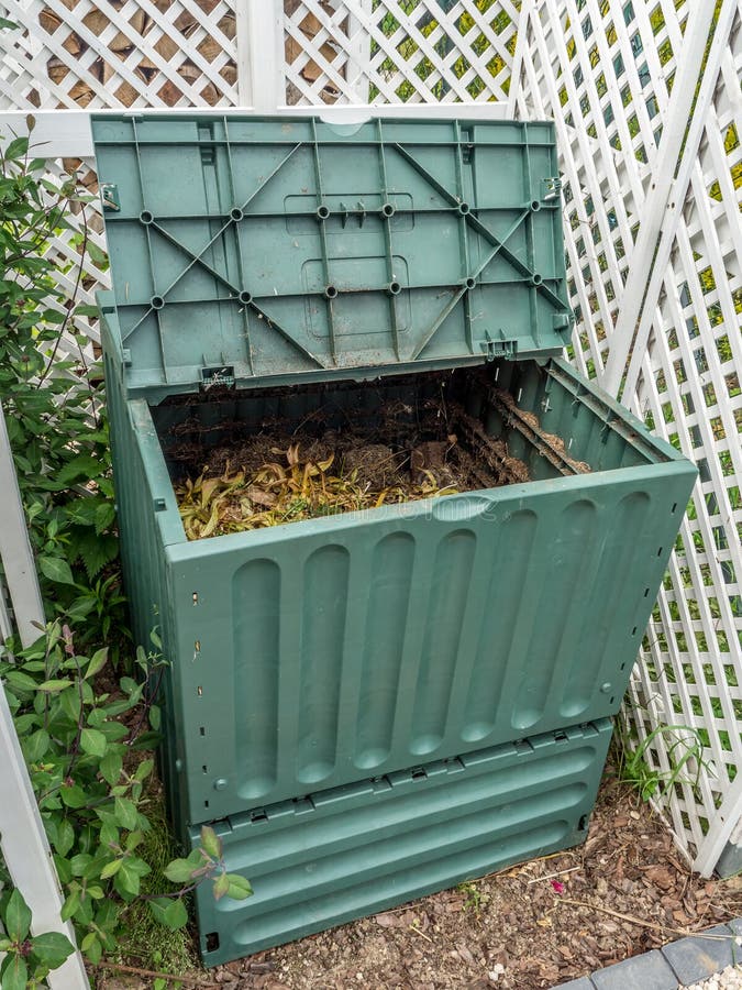 Compost bin stock photo. Image of female, green, domestic - 39406468