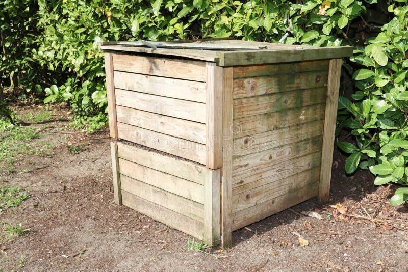 Compost Bin with Organic Material Stock Image - Image of composte ...