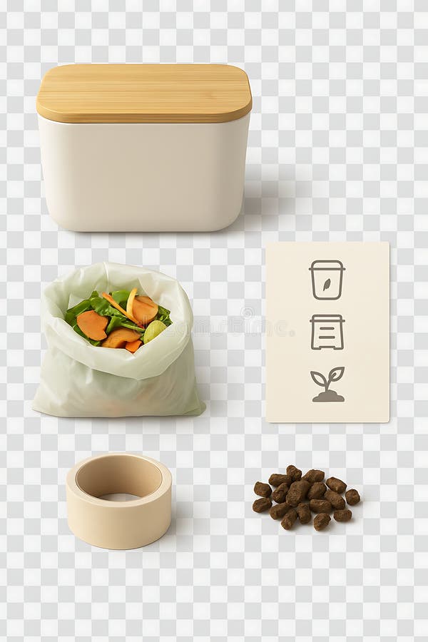 Compost Bin for Organic Waste, Representing Composting and Recycling ...