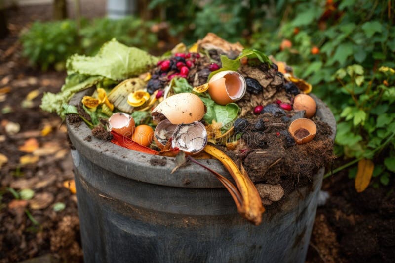 Compost Bin Overflowing with Fresh and Nutrient-rich Compost Stock ...