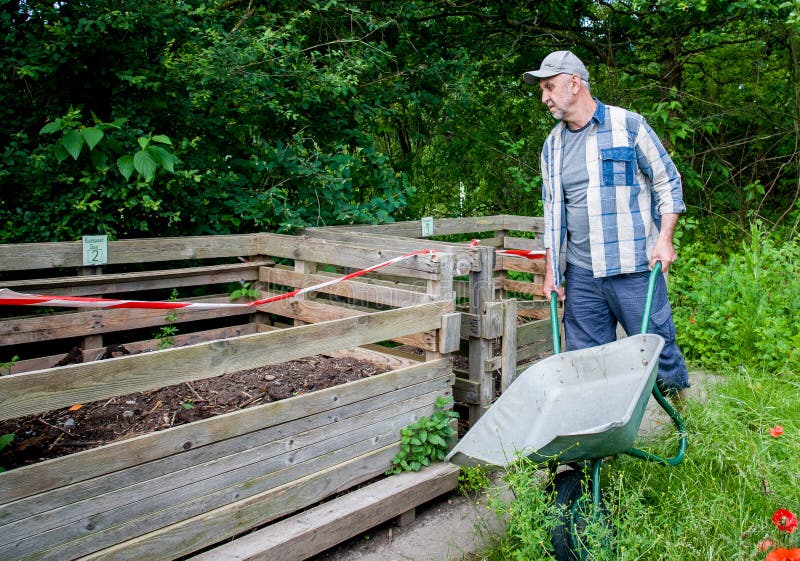 Compost bins with humus stock image. Image of composter - 151802655