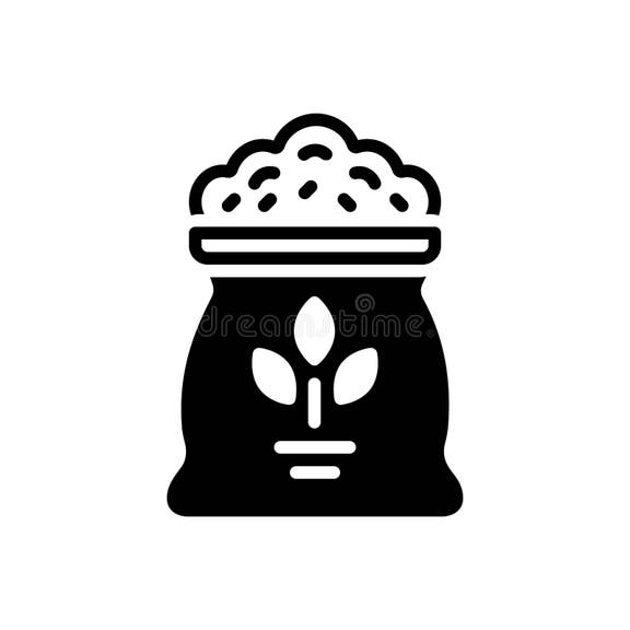 Black Solid Icon for Compost, Manure and Plant Stock Vector ...