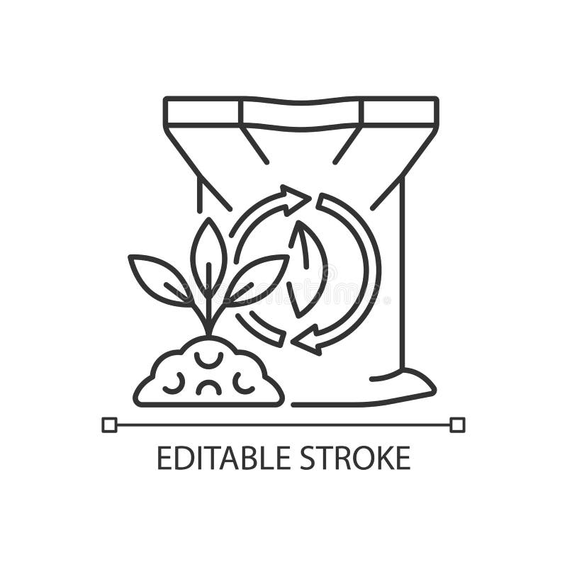 Compost linear icon stock vector. Illustration of line - 235800966