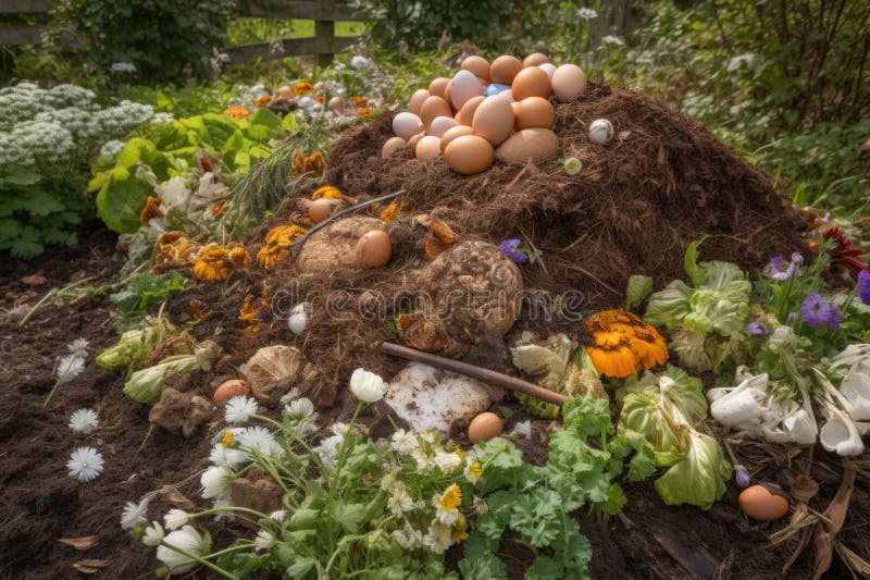 Compost Pile, Teeming with Life and Ready To Be Turned Stock ...