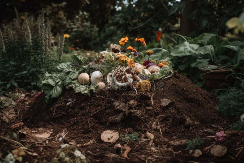 Compost Pile, Teeming with Life and Ready To Be Turned Stock ...
