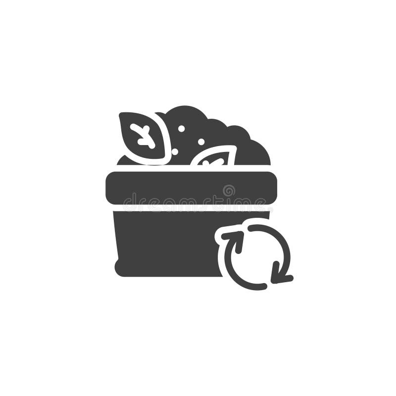 Compost vector icon stock vector. Illustration of clipart - 309007229