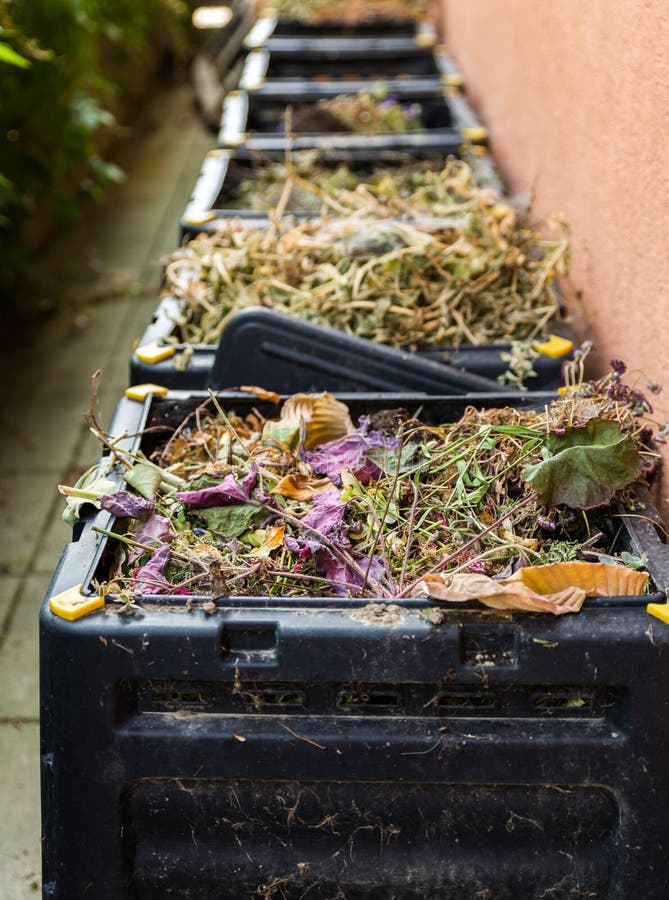 Compost,waste in bin. stock image. Image of heap, kitchen - 95269641