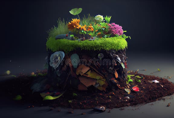 Compost Waste in a Compost Pit. Stock Image - Image of dump, decompose ...