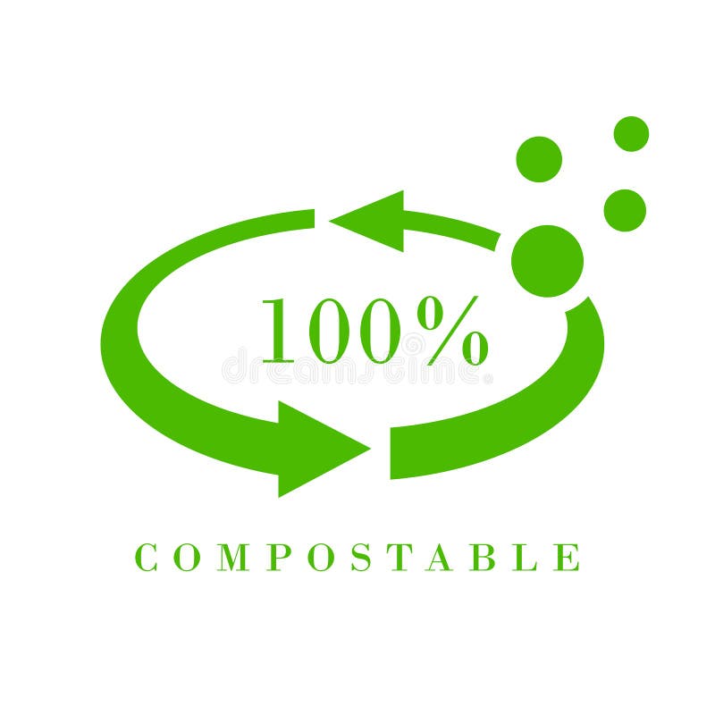 Compostable vector logo stock vector. Illustration of logo - 183308541