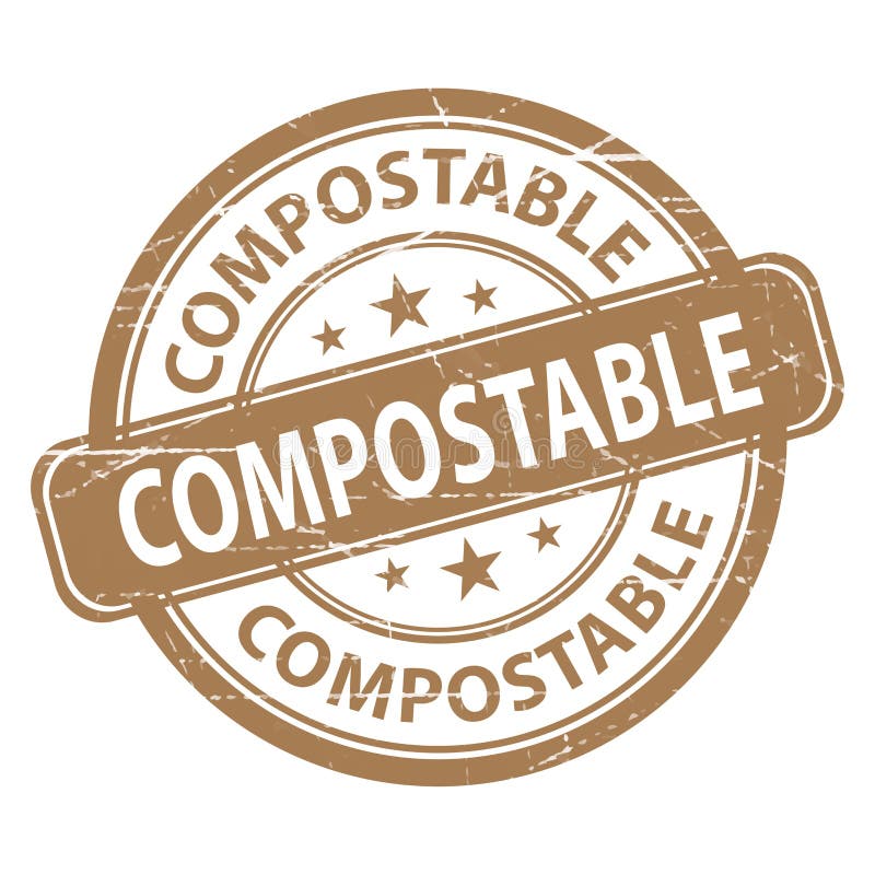 Compostable Rubber Stamp, Vector Illustration Stock Illustration ...