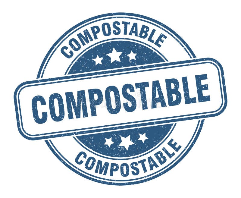 Compostable Stamp. Compostable Label. Round Grunge Sign Stock Vector ...